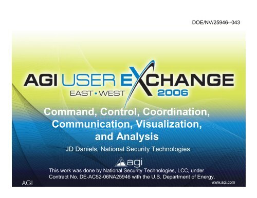 Command, Control, Coordination, Communication ... - AGI