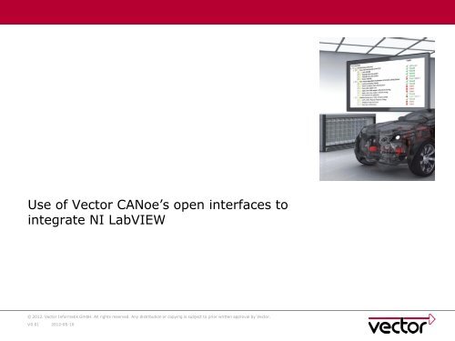 Use of Vector CANoe's open interfaces to integrate NI LabVIEW