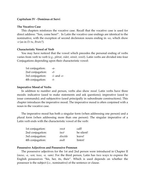 Latin Possessive Adjectives