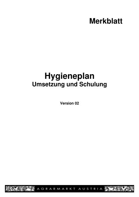 Merkblatt Hygieneplan