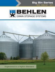GRAIN BIN OPERATION MANUAL - Behlen Grain Systems