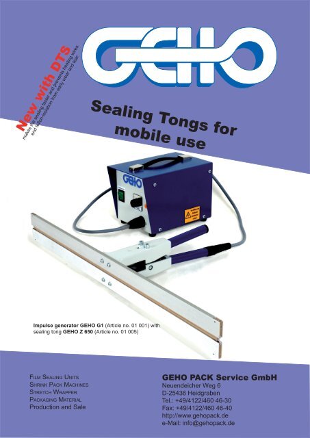 Sealing Tongs for mobile use - GEHO PACK Service GmbH