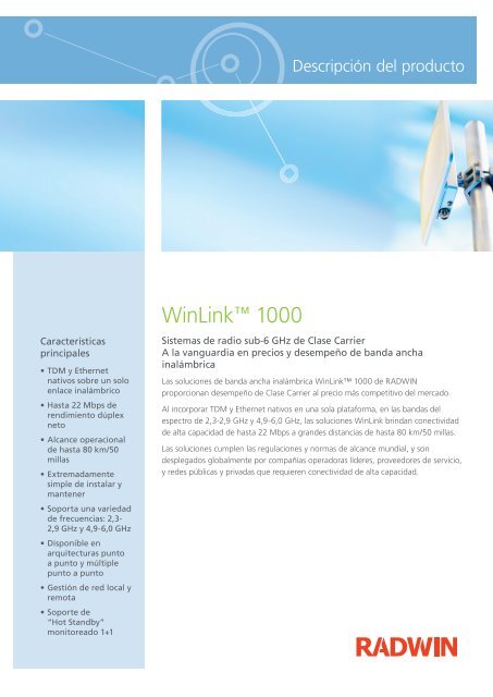 Portafolio WinLink 1000 - radwin