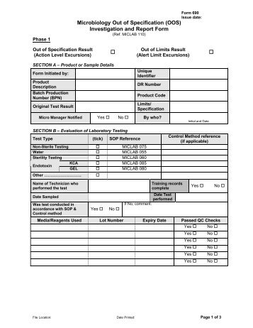 Successful Microbiological Investigations - The Microbiology Network