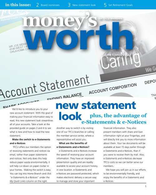 new statement - Tinker Federal Credit Union