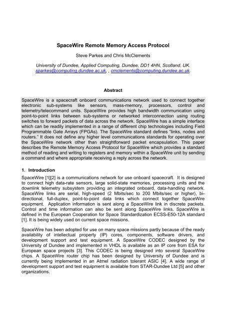 SpaceWire RMAP - ESA