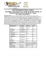 MULTI-CONDUCTOR TYPE SOOW - Priority Wire & Cable