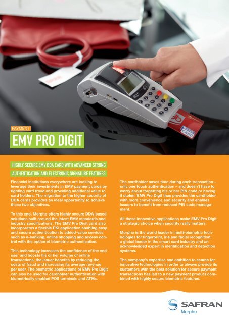EMV Pro Digit brochure - Morpho