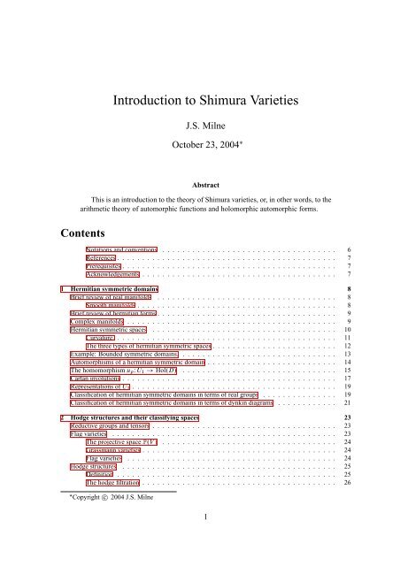 Introduction to Shimura Varieties