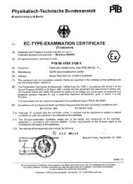 To EC-TYPE-EXAMINATION CERTIFICATE PTB 02 ATEX 1116X