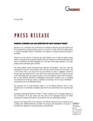 GasssonIC MM0100 / eH6028 t e C H n I C a l d o C U M ... - Gassonic