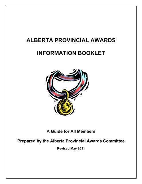 alberta provincial awards information booklet - Alberta Girl Guides