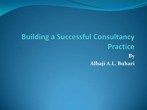 Building a Successful Consulting Practice