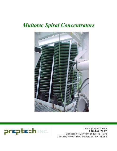 Multotec Spiral Concentrators--Coal - PrepTech