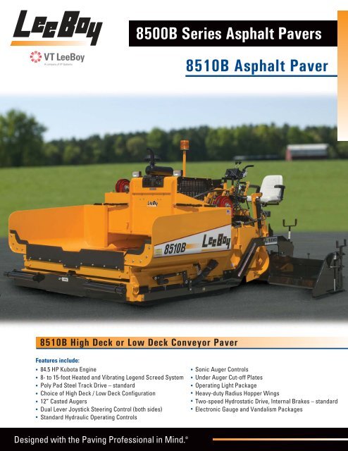 8510B Asphalt Paver - LeeBoy