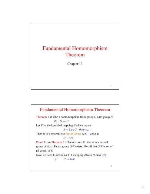group homomorphism