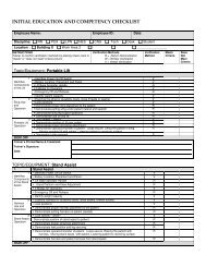 medical surgical skills competency checklist - RNS Incorporated