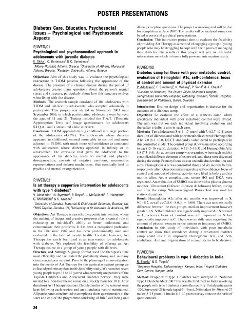 POSTER PRESENTATIONS - ISPAD