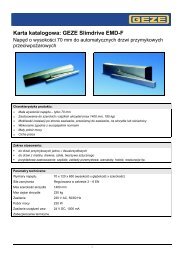 Karta katalogowa: GEZE TSA 150 P