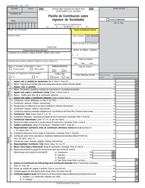 Planilla De Puerto Rico
