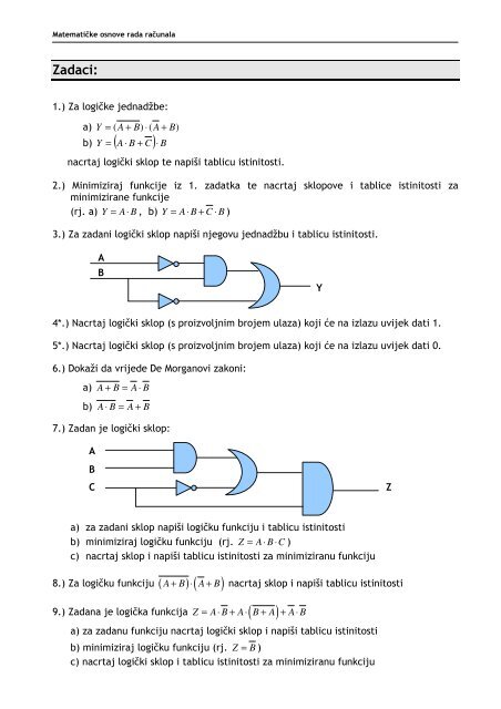 MatematiÄ ka logika - zadaci