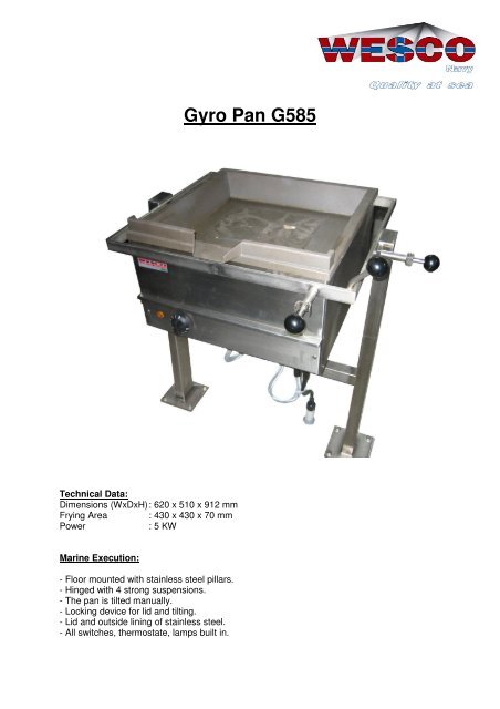 Gyro Pan G585 - WESCO-Navy