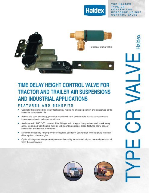 time delay height control valve for tractor and trailer air ... - Haldex