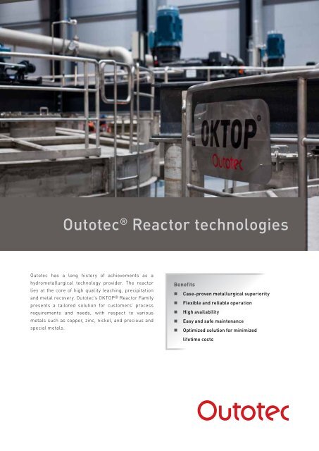 OutotecÂ® Reactor technologies