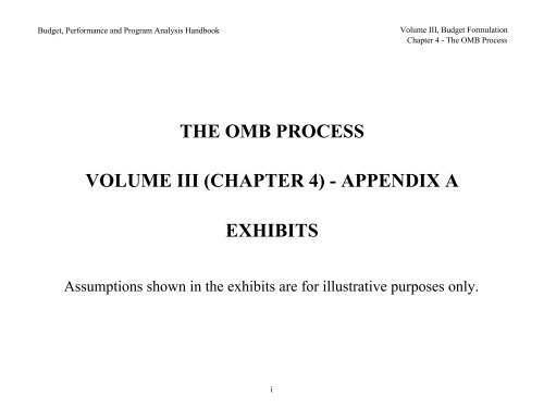 Appendix A Exhibits - Department of Commerce