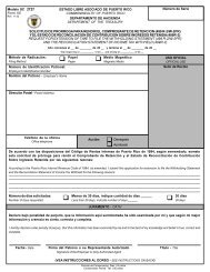 Modelo SC 2916 - Departamento de Hacienda