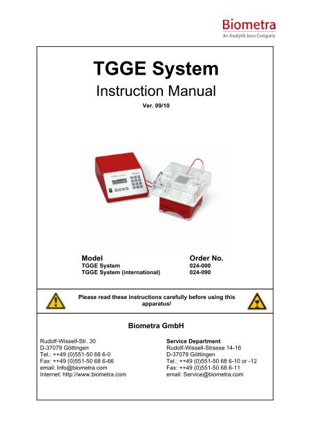 TGGE System