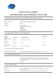 SAFETY DATA SHEET BENZOIN TINCTURE - J.M.Loveridge plc