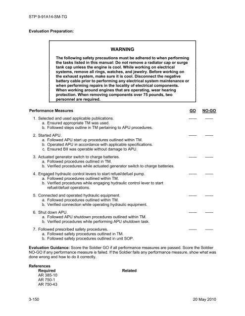 STP 9-91A14-SM-TG Evaluat