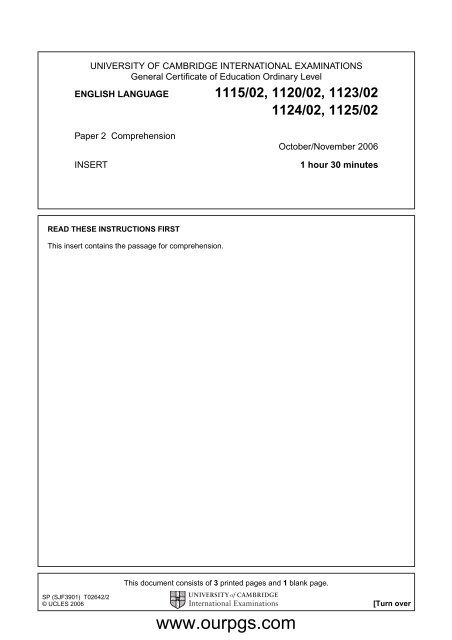 cie english language past papers a level