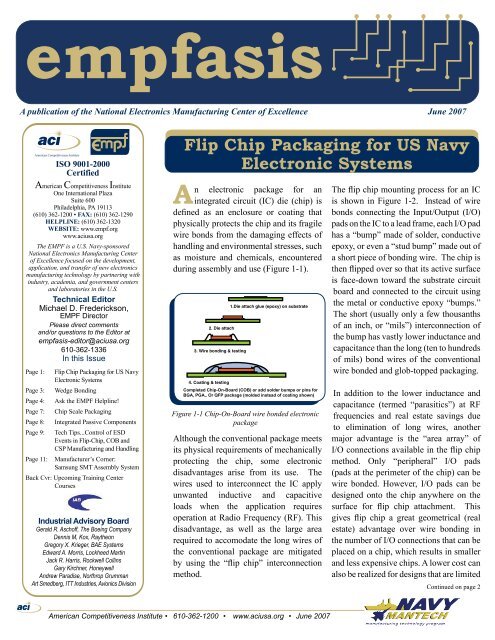 Flip Chip Packaging for US Navy Electronic Systems - EMPF