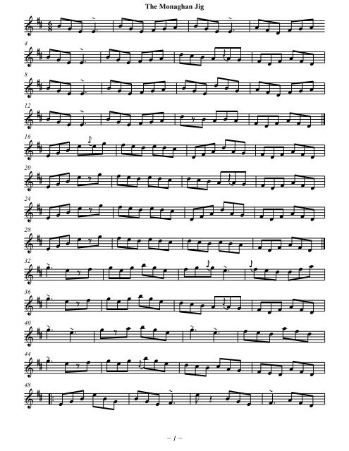 The Monaghan Jig 8 6 - Free Sheet Music Downloads