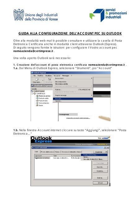 Guida Alla Configurazione Della Pec Su Outlook Guida Alla