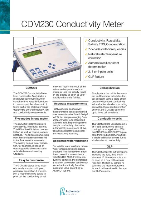 Download "CDM230 Conductivity Meter"