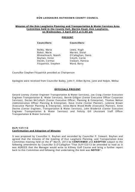 3rd April - Dun Laoghaire-Rathdown County Council