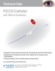 PiCCO ® Setup Guide - PULSION Medical Systems SE