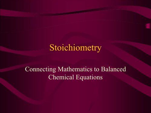 Stoichiometry PowerPoint