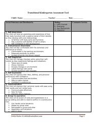 SPANISH Kindergarten Fall Assessment