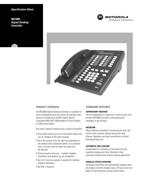 Appendix 05 - 16 - MC3000 Desktop Controller