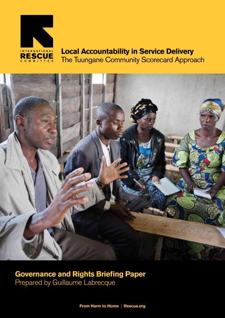 IRC Briefing Paper - Local Accountability in Service Delivery