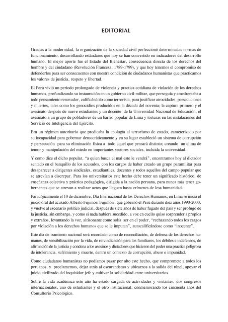 EDITORIAL - Revista Peruana