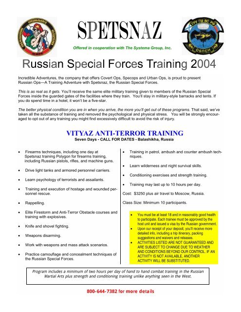 Spetsnaz: Russian Special Forces Training - Incredible Adventures