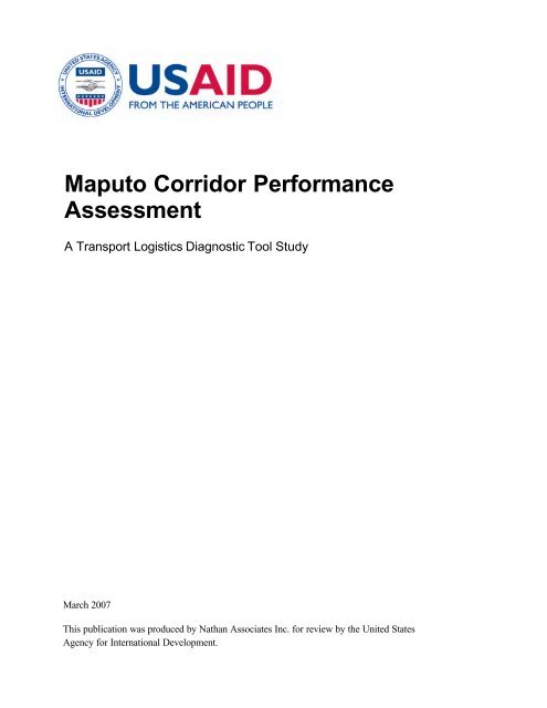 Maputo Corridor Performance Assessment - MCLI