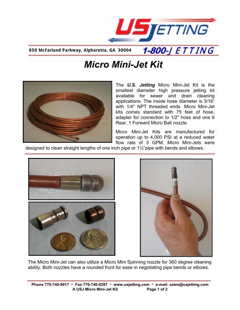 Micro Mini-Jet Kit - US Jetting