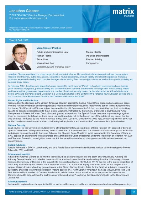 Jonathan Glasson - Matrix Chambers