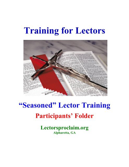 Proclaim the Word: Participants' Manual - Archdiocese of Atlanta